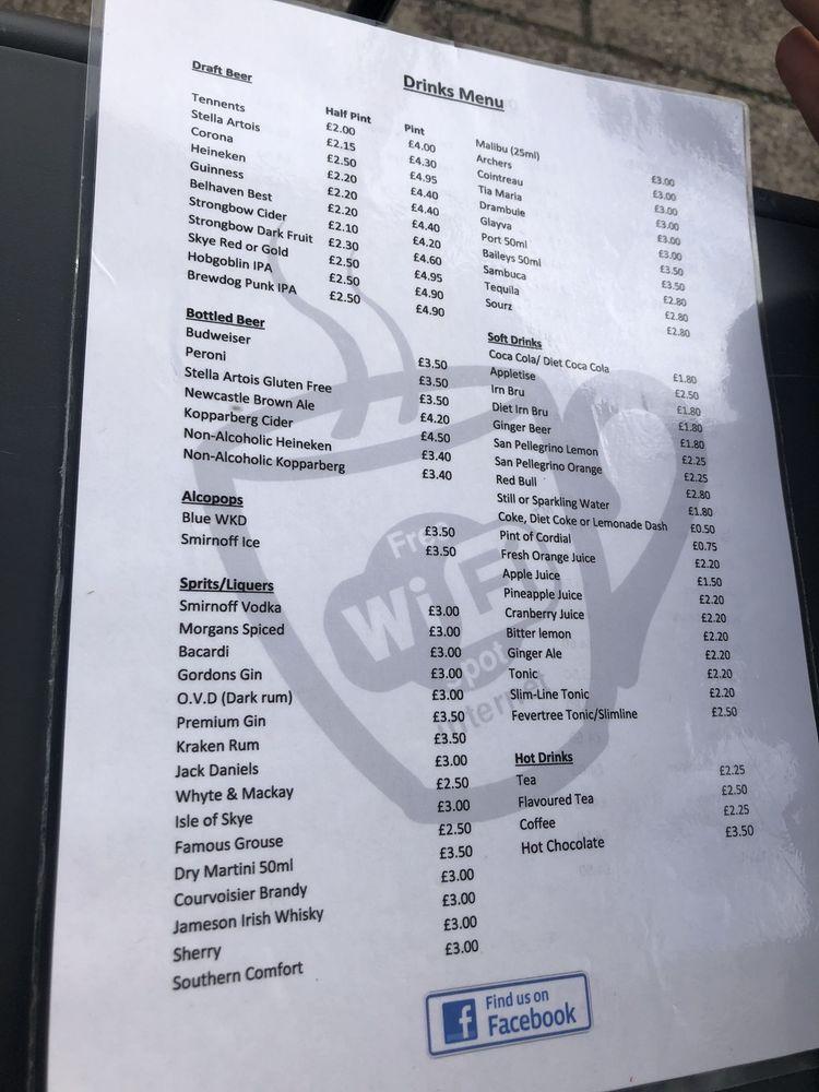 Menu at The Isles Inn pub & bar, Portree