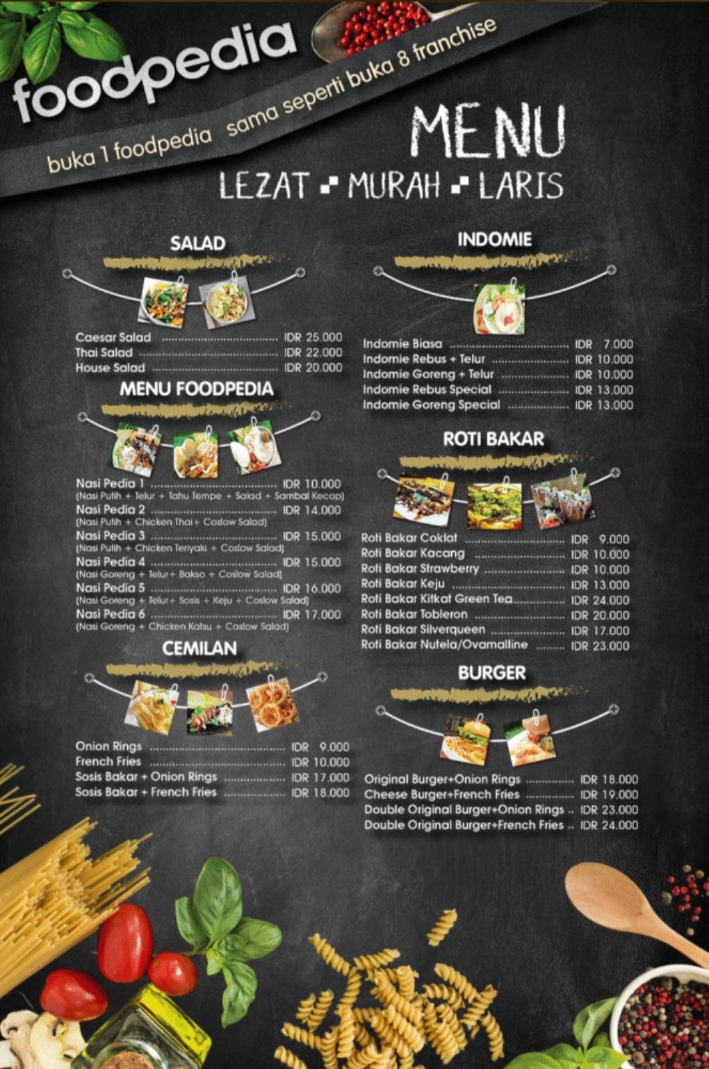 Menu at Foodpedia Setu restaurant, Bekasi Regency