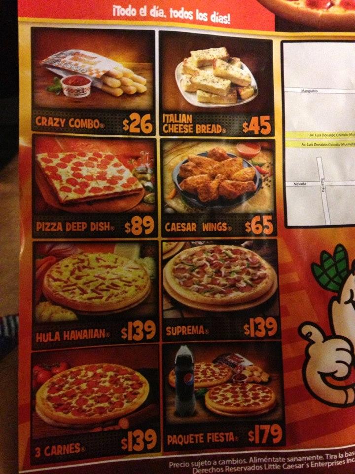 Carta del restaurante Little Caesars, Campeche, Av Luis Donaldo Colosio ...