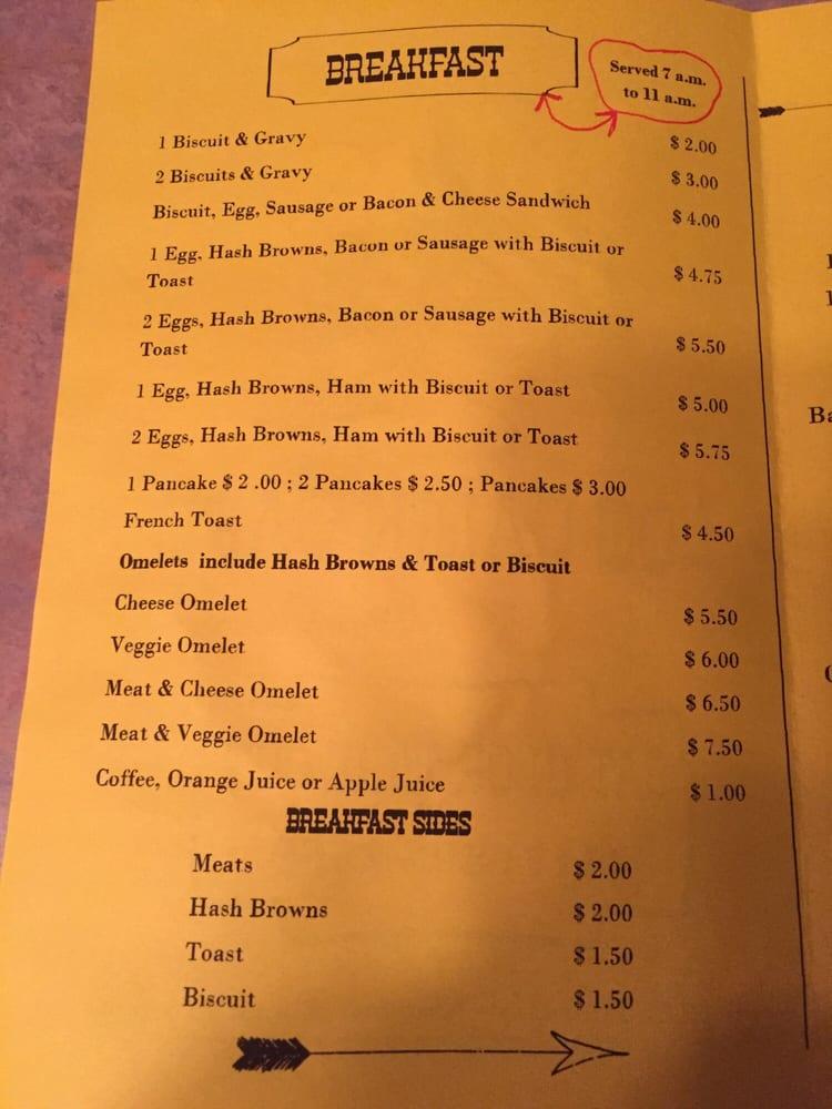 Menu at Log Cabin Cafe, Ridgedale, Ridgedale Rd
