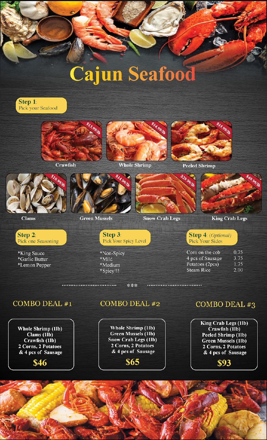 Menu at Pho Anh Hotpot & Crawfish restaurant, Riverside