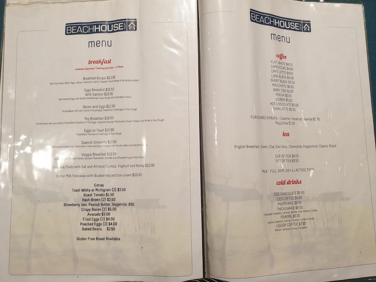 Menu at Beach House Hotel pub & bar, Scarness