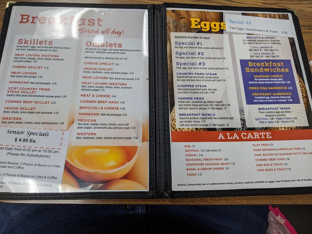 Menu at Beltline Cafe, Freeport