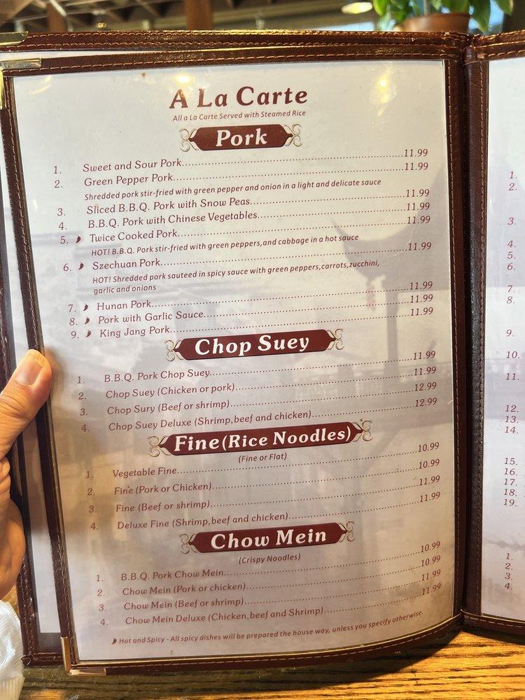 Menu at Dragon Treasure Orchard Mesa restaurant, Grand Junction, US-50