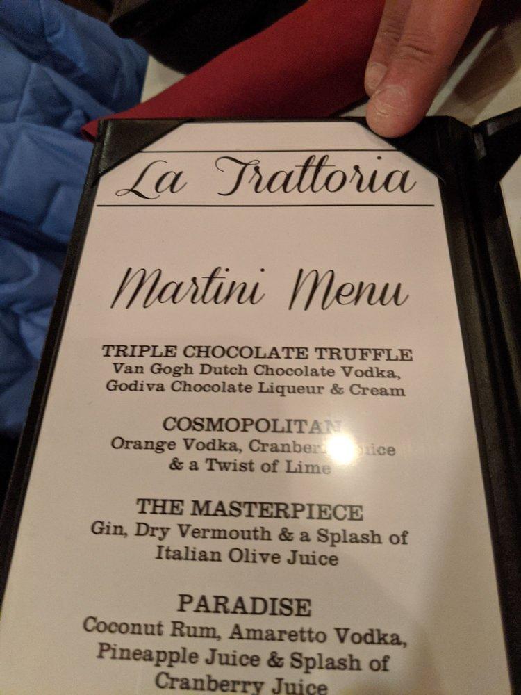 Menu at La Trattoria Italian Restaurant, Greenwood