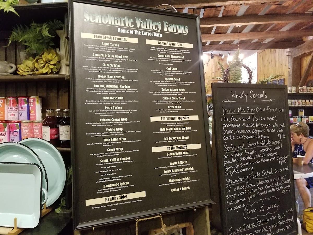 Menu at Schoharie Valley Farms/The Carrot Barn, Schoharie
