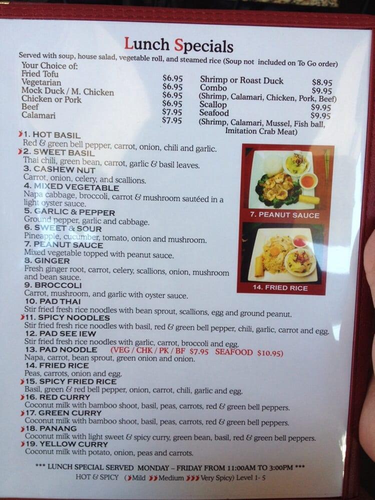 Menu at Thai Taste 2 restaurant, Bonita
