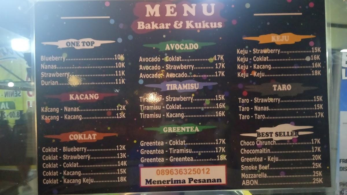 Menu at FILOSOFI ROTI: Bakar dan Kukus, Purwokerto