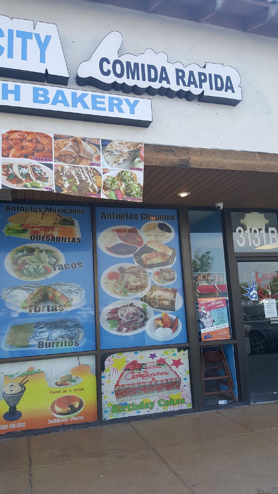 Menu at Guatemala City Bakery, Las Vegas
