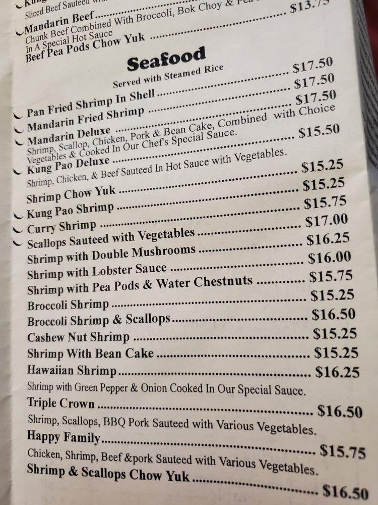 Menu at Ocean Garden restaurant, Reedsport, Winchester Ave