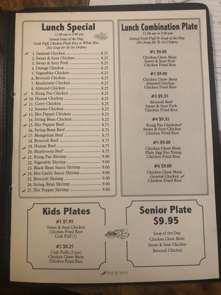 Menu at China Kitchen restaurant, Redding, -A Westside Rd