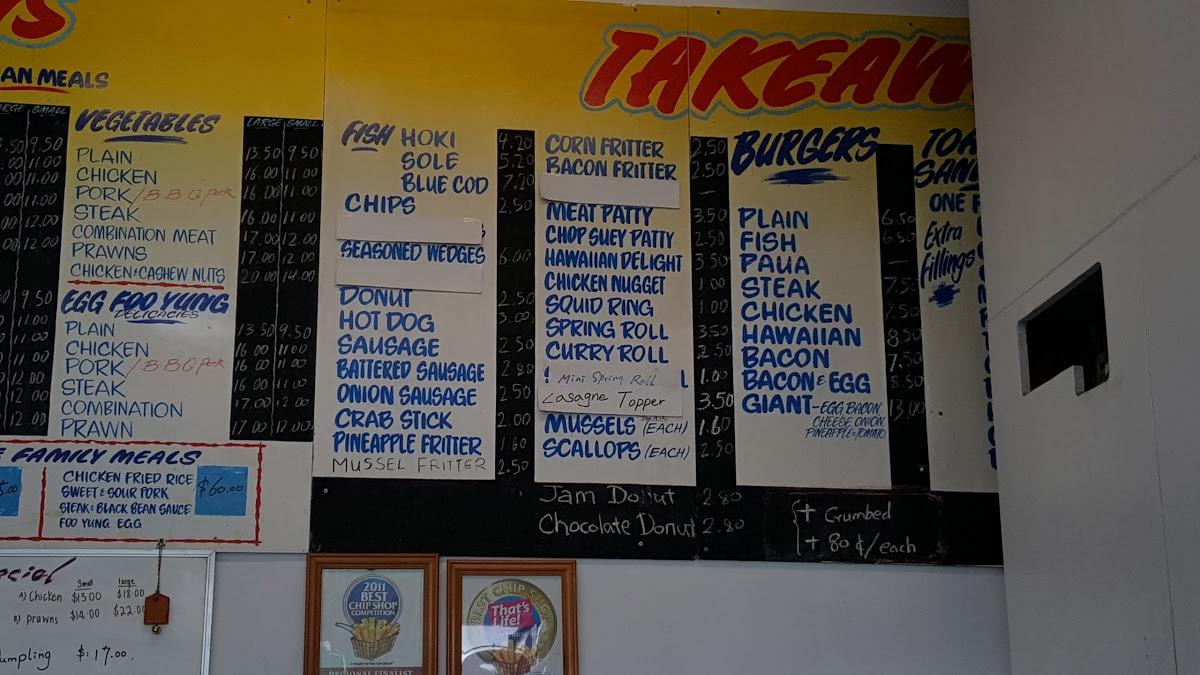 Menu at Golden Cobweb Restaurant & Takeaways, Alexandra