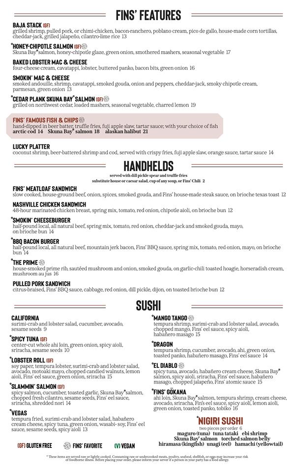Menu at Smokin Fins - Arvada restaurant, Arvada