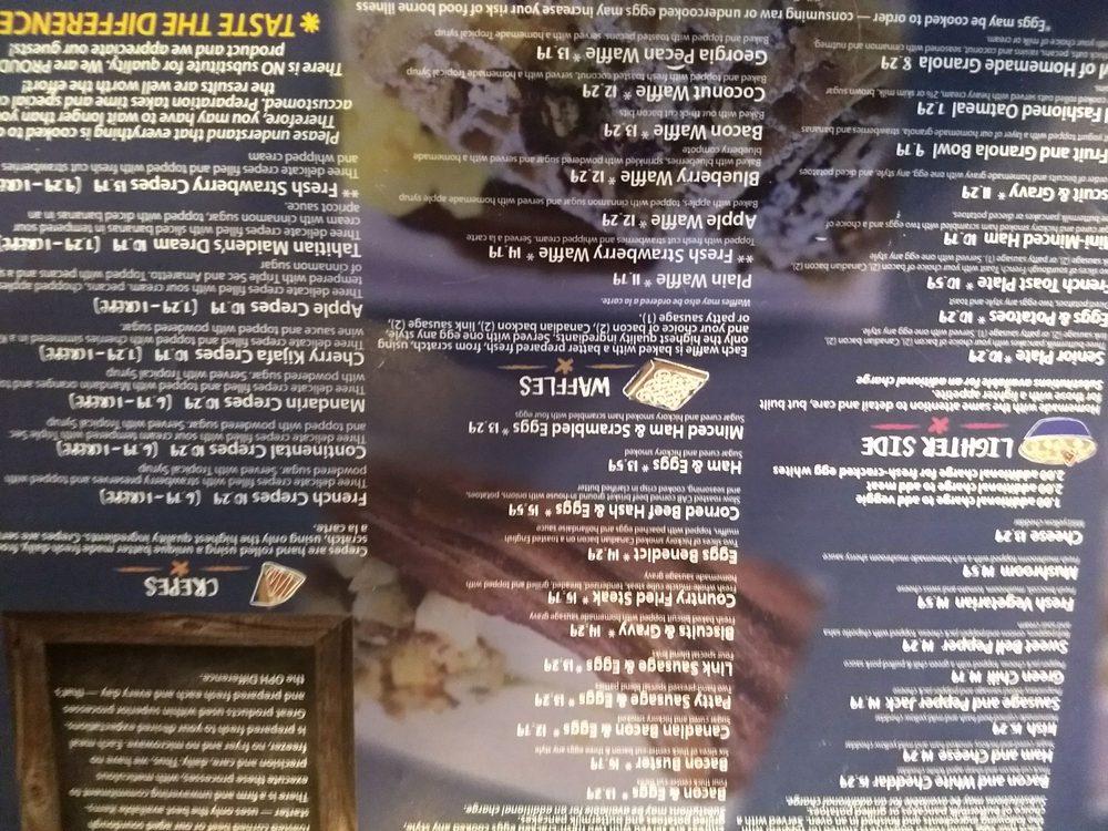 Menu at The Original Pancake House restaurant, Maple Valley, Maple ...