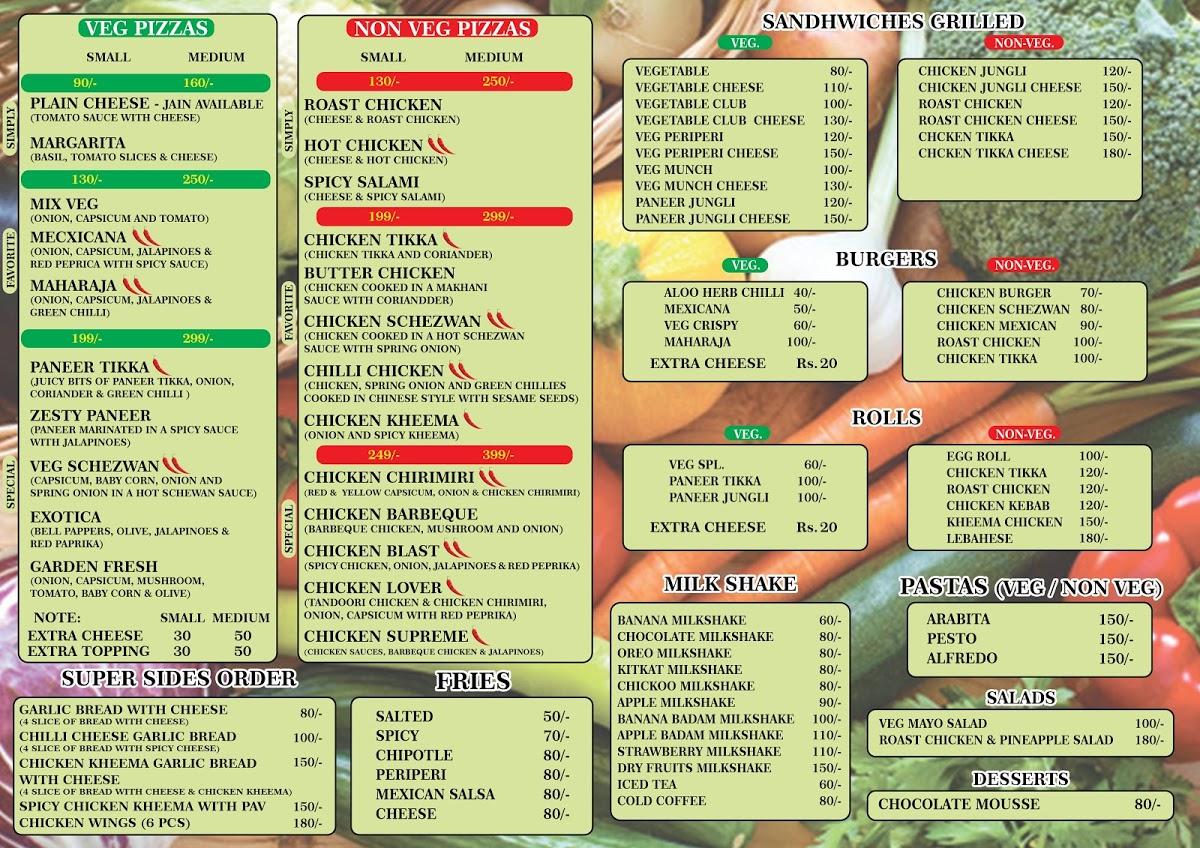 Menu at Chef corner, Mira Bhayandar, Shop no. 6