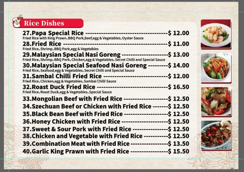 Menu at Papa's Rich Noodles - Leongatha restaurant, Leongatha