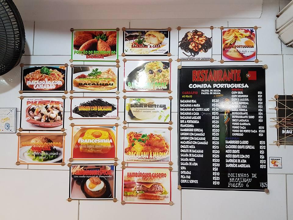 Menu at Restaurante Mau Maria, Aracaju