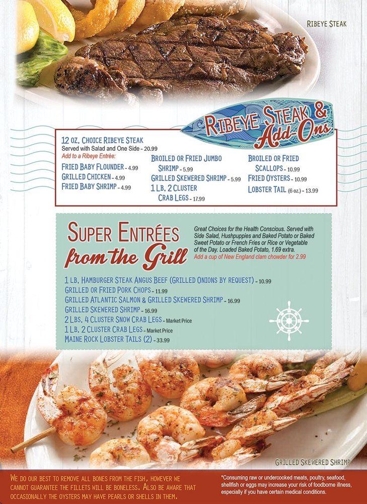 Menu at Blue Ocean Seafood Restaurant, Clinton