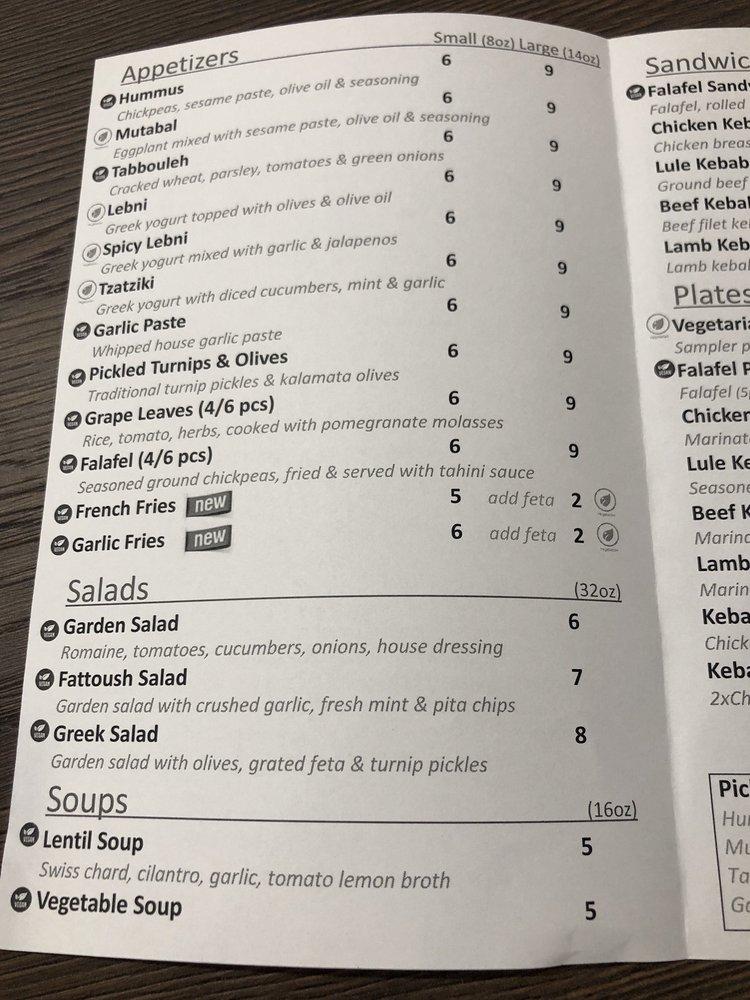 Menu at Cafe X2O, South Pasadena, South Pasadena