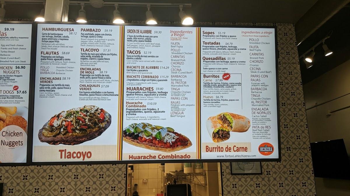 Menu at LA HECHIZERA TORTAS N RICHLAND HILLS restaurant, North Richland ...