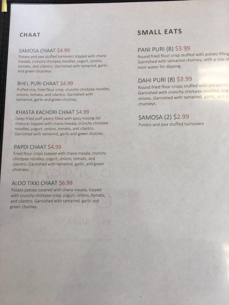 Menu at 4120 Bombay Cafe, Ocala