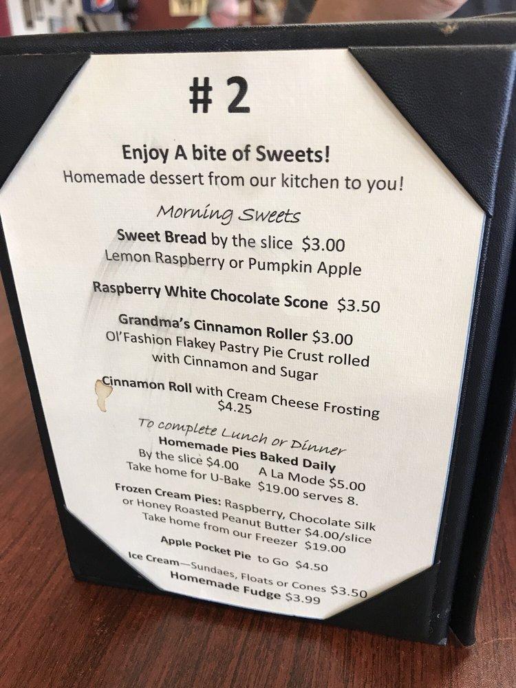 Menu at Bellewood Farms cafe, Bellingham