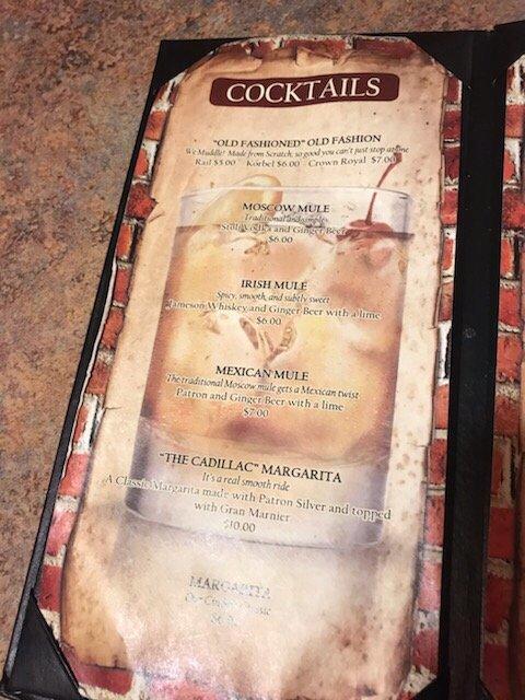 Menu at Cinder's Charcoal Grill Kensington Dr restaurant, Appleton, 221 ...