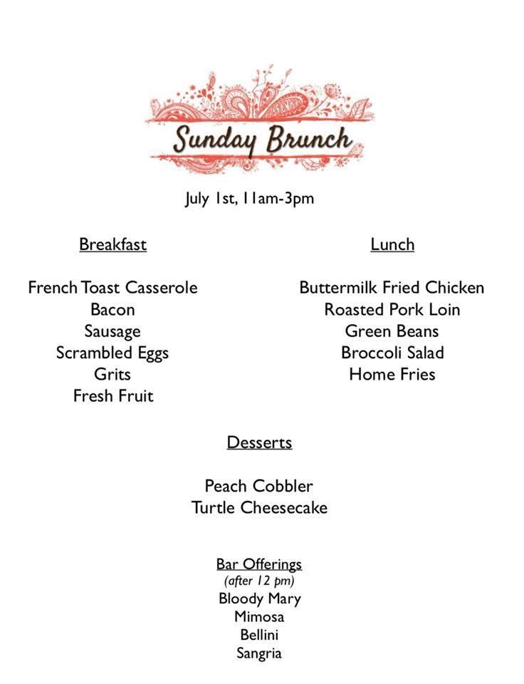 Menu at Tillery Tradition Country Club, USA
