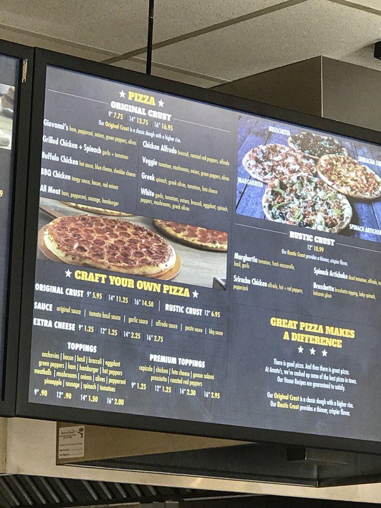 Menu at Amato's Sandwich Shop pizzeria, Portland, 71 India St
