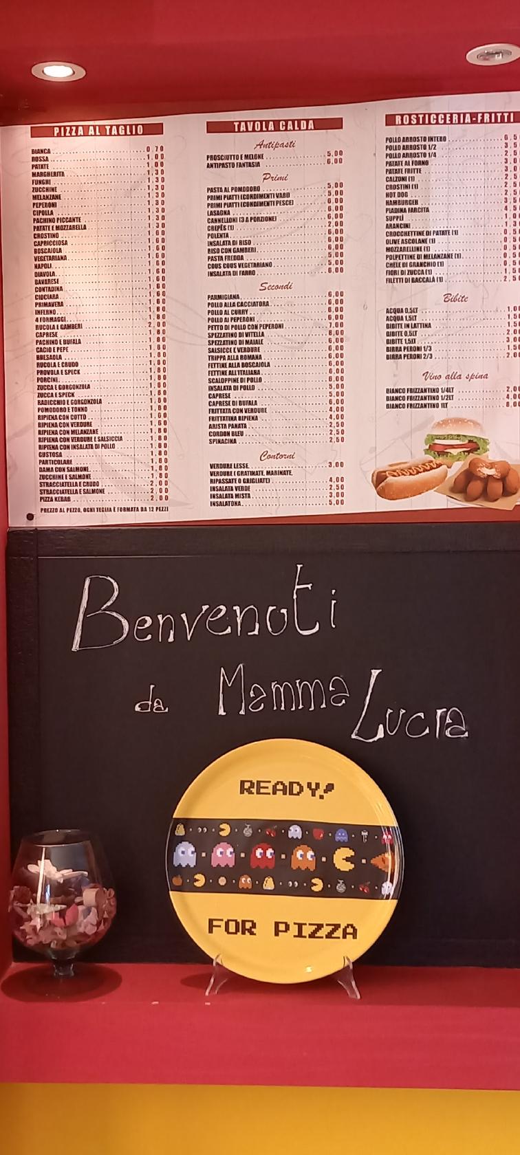 Menu da Mamma Lucia pizzeria, Anguillara Sabazia