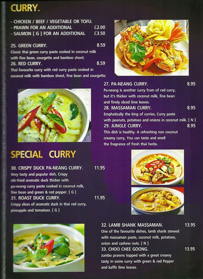 Menu at The Royal Thai Taste restaurant, Crawley