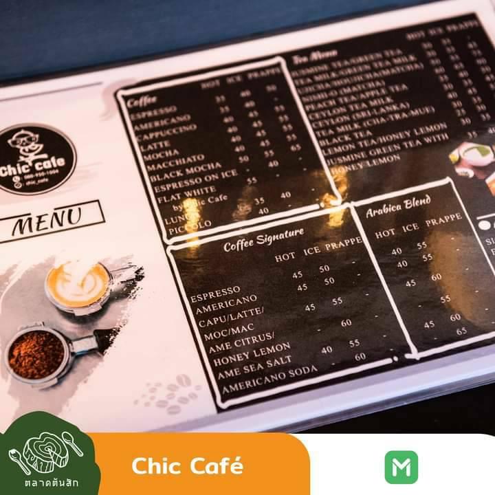 Menu at Chic Cafe @ตลาดต้นสัก, Nonthaburi