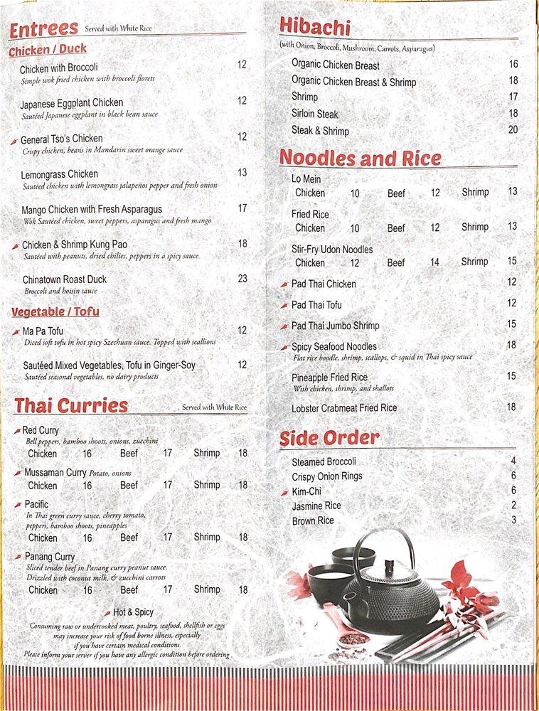 Carta del restaurante Delicious Fusion, Dover