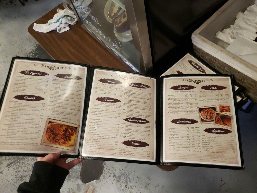 Menu at Joplin Café cafe, Joplin