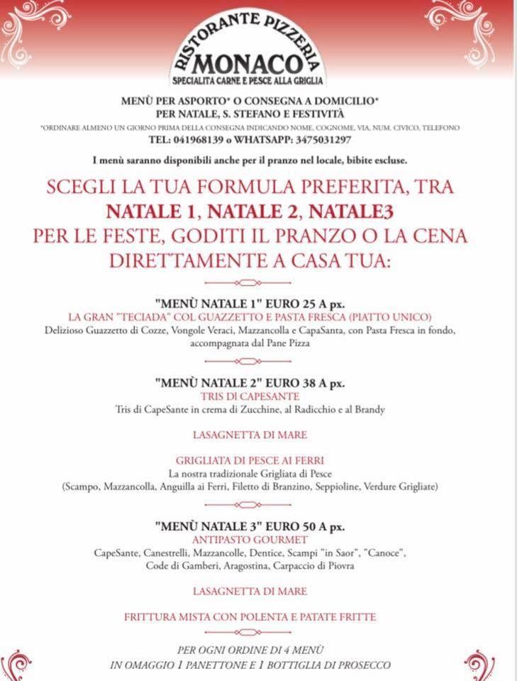 Speisekarte von Ristorante Pizzeria Monaco, Cavallino