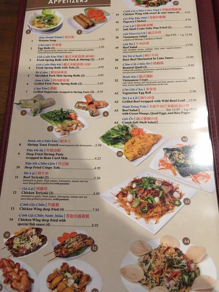 Menu at Pho 89 restaurant, Randolph, 937 N Main St