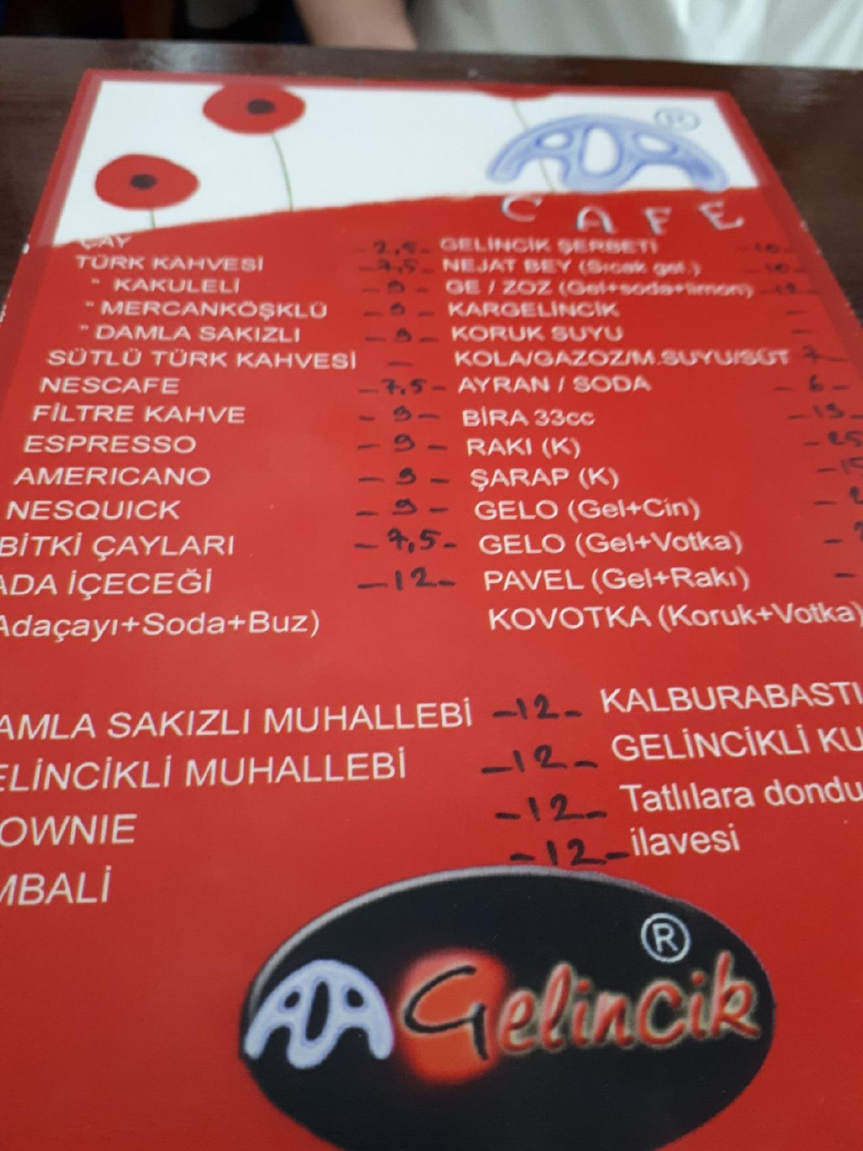 Carta de Ada Cafe, Bozcaada, Çınar