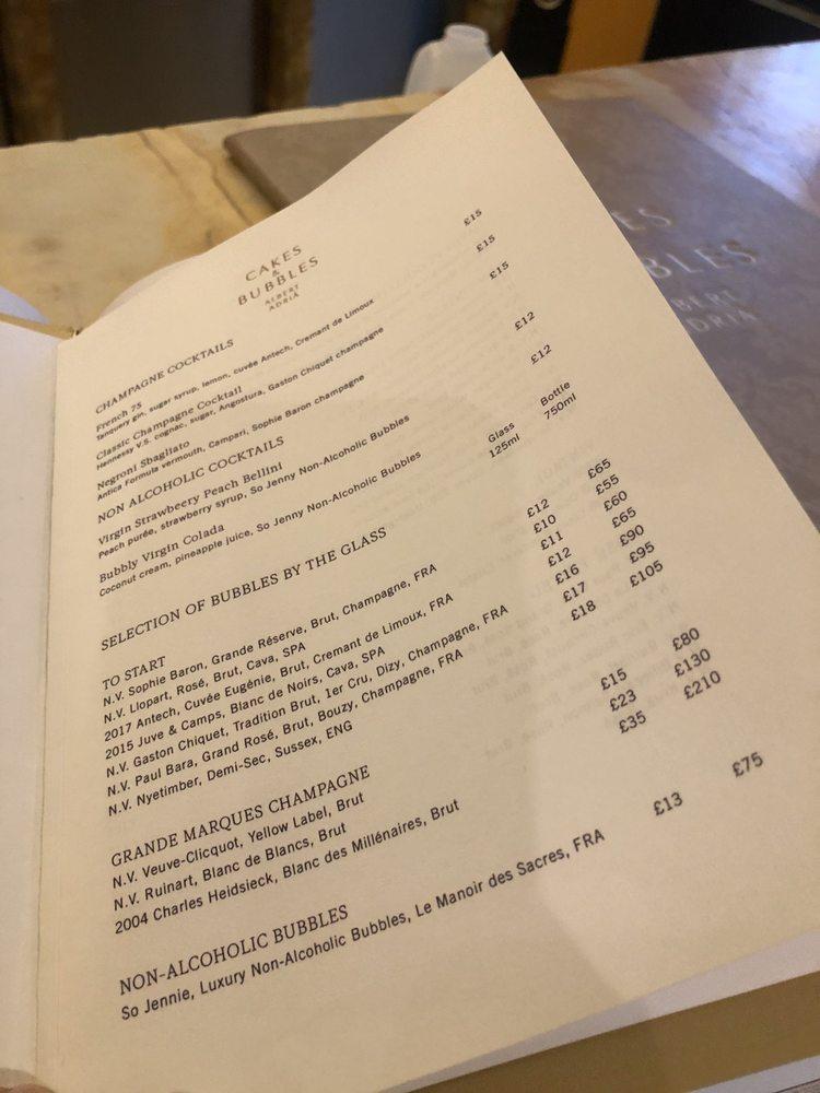 Menu at كيكس اند ببلز desserts, London
