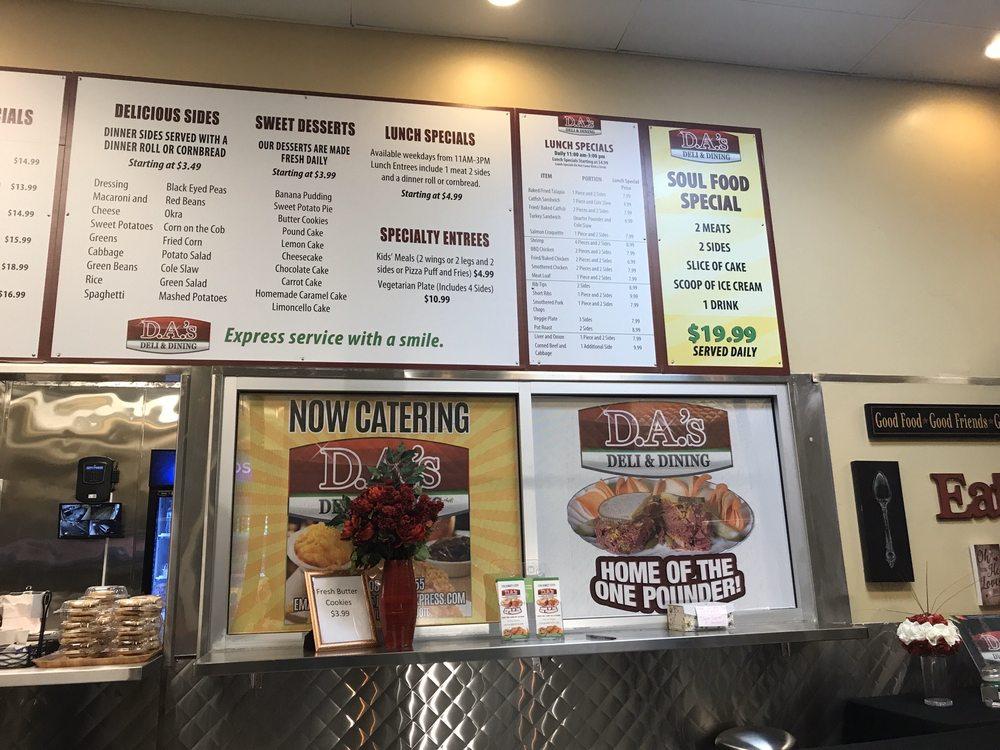 Carta del restaurante Da's Deli And Dining, Calumet