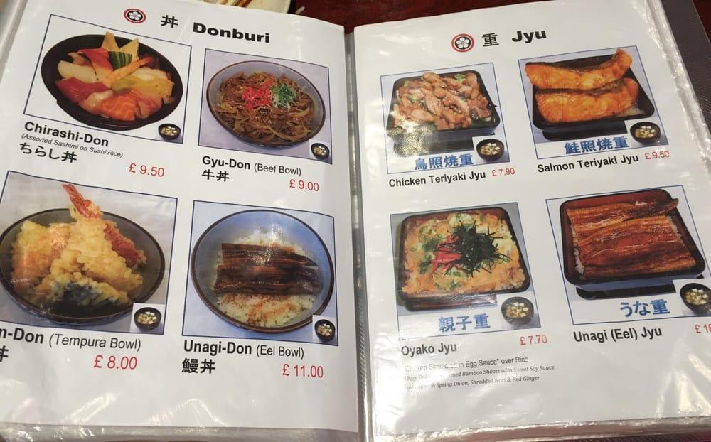 Menu at Eat Tokyo restaurant, London, 169 King St