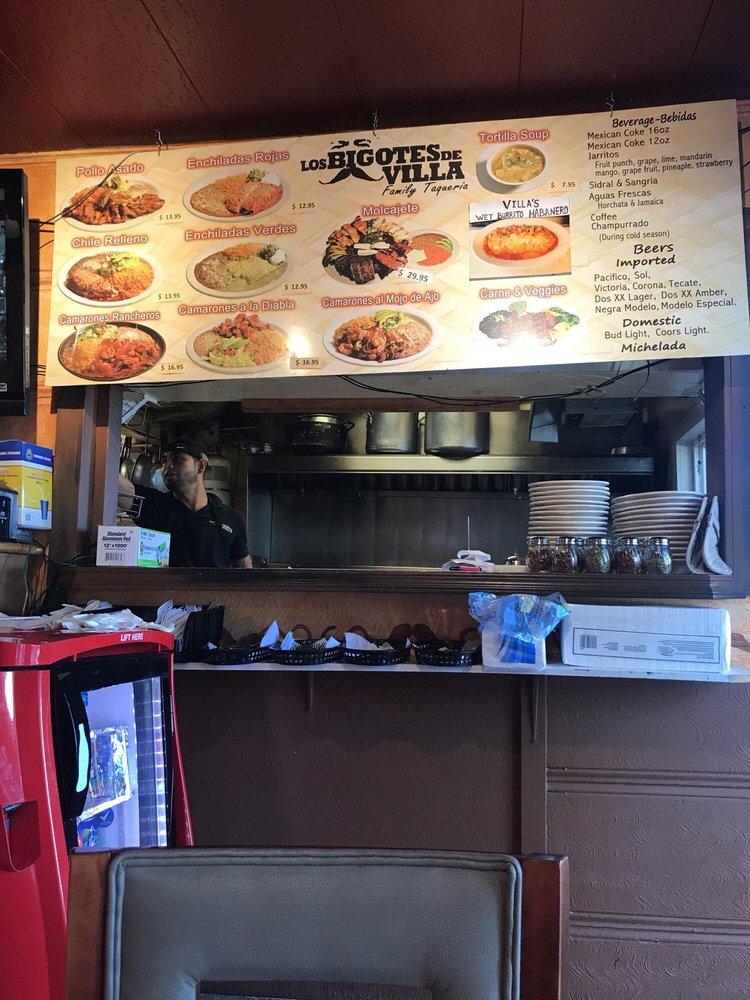 Menu at Los Bigotes de Villa restaurant, Federal Way