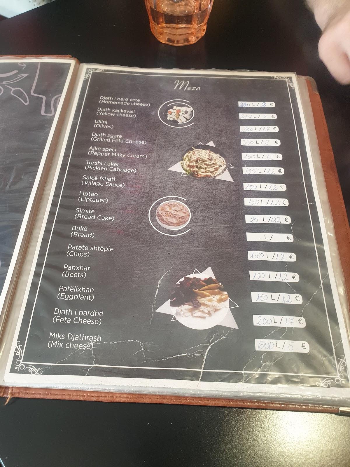 Menu at Restorant Tymi restaurant, Tirana, 8RH7+C26