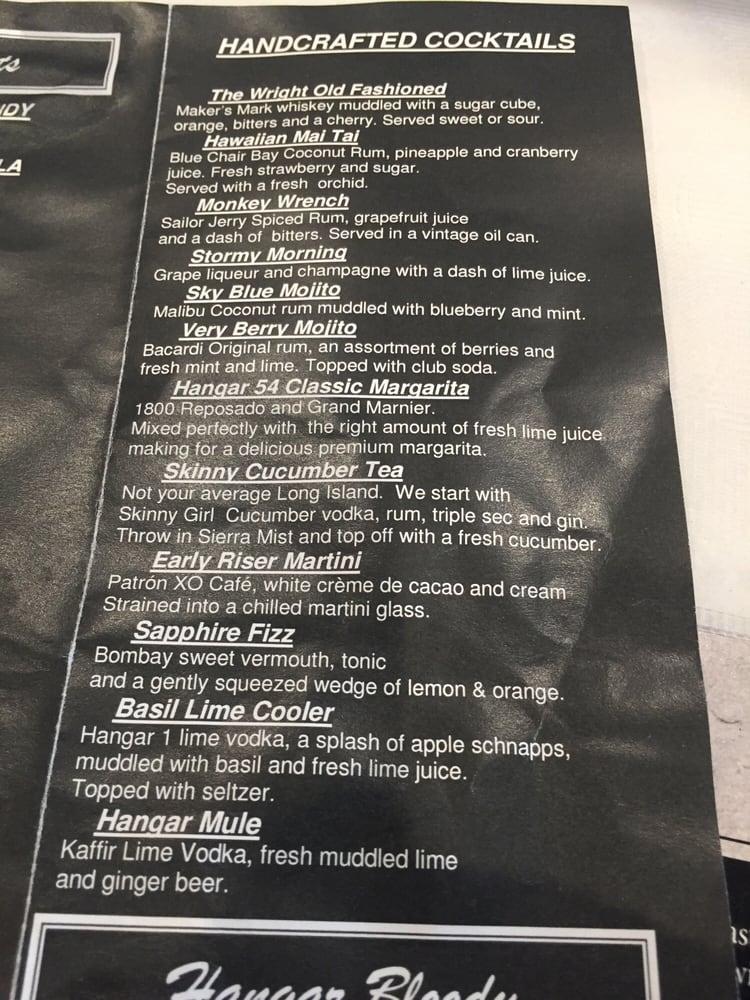 Menu at Hangar 54 Grill pub & bar, Eau Claire