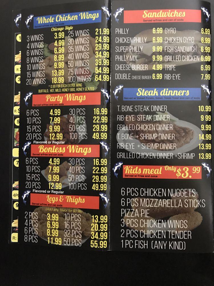 Carta del restaurante Pop's Grill, Fish & Chicken, Florissant