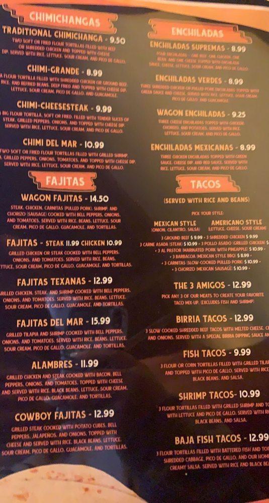 Menu at Taco Wagon restaurant, Appomattox, 177 Old Courthouse Rd
