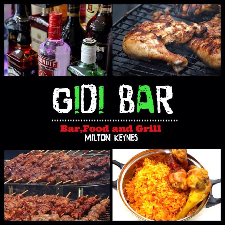 Menu at Gidi Bar, England