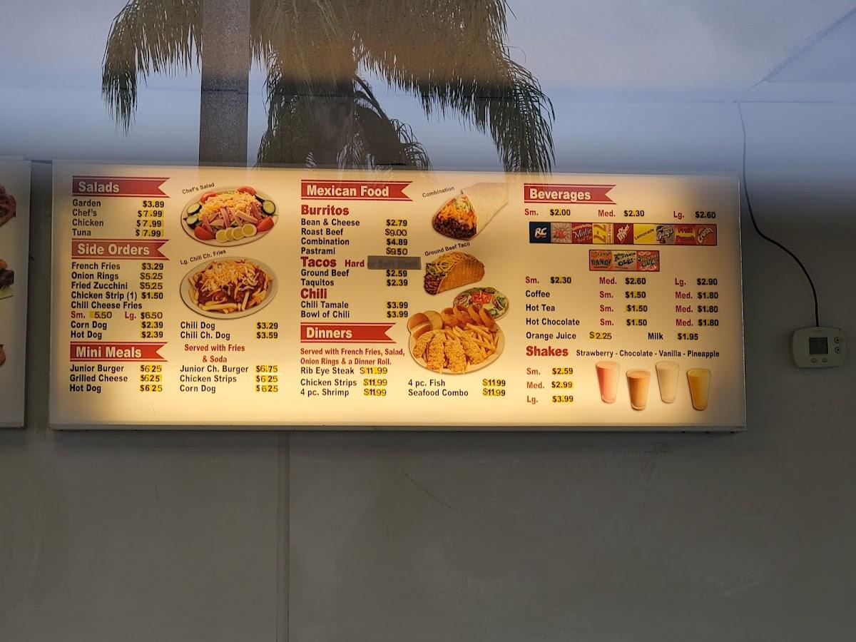 Menu at Imperial Burgers restaurant, La Habra