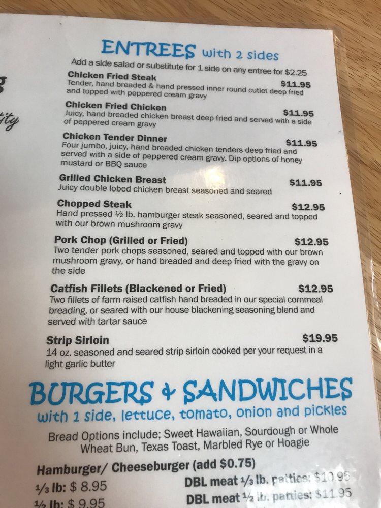 Menu at Mama's Home Cooking restaurant, Burnet