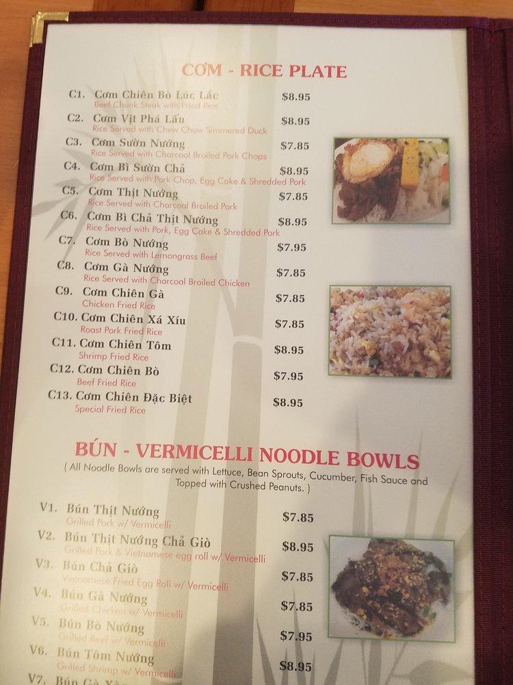 Menu at Phở NB restaurant, New Braunfels