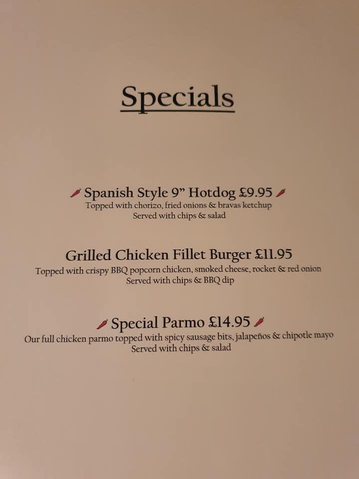 Menu at The Buck pub & bar, Middlesbrough
